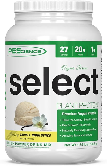 Amazon.com: PEScience Select Vegan Plant Based Protein Powder, Vanilla ...