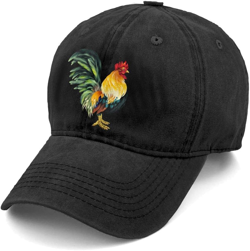 Amazon.com: KKMKSHHG Unisex Lifelike Rooster Denim Hat Adjustable ...