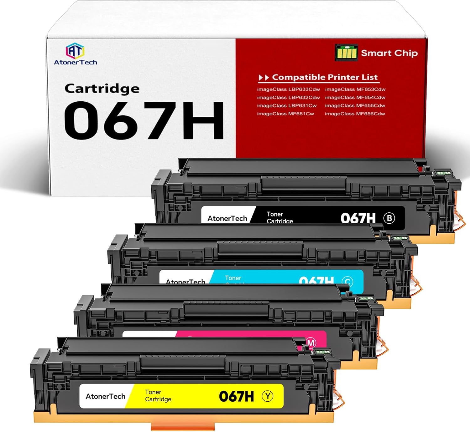 Amazon.com: AtonerTech 067H 067 Toner Cartridge Set,High Yield 4Pack of ...