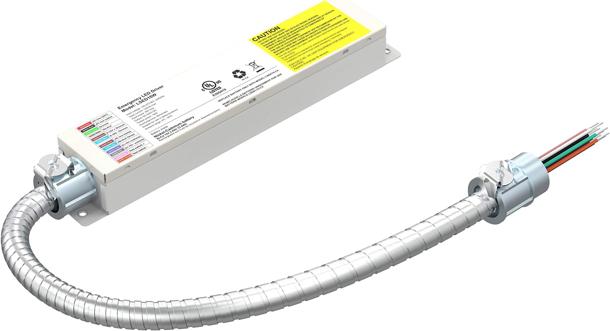 4 Pack Emergency Backup Battery LED Emergency Driver for LED Luminaire ...