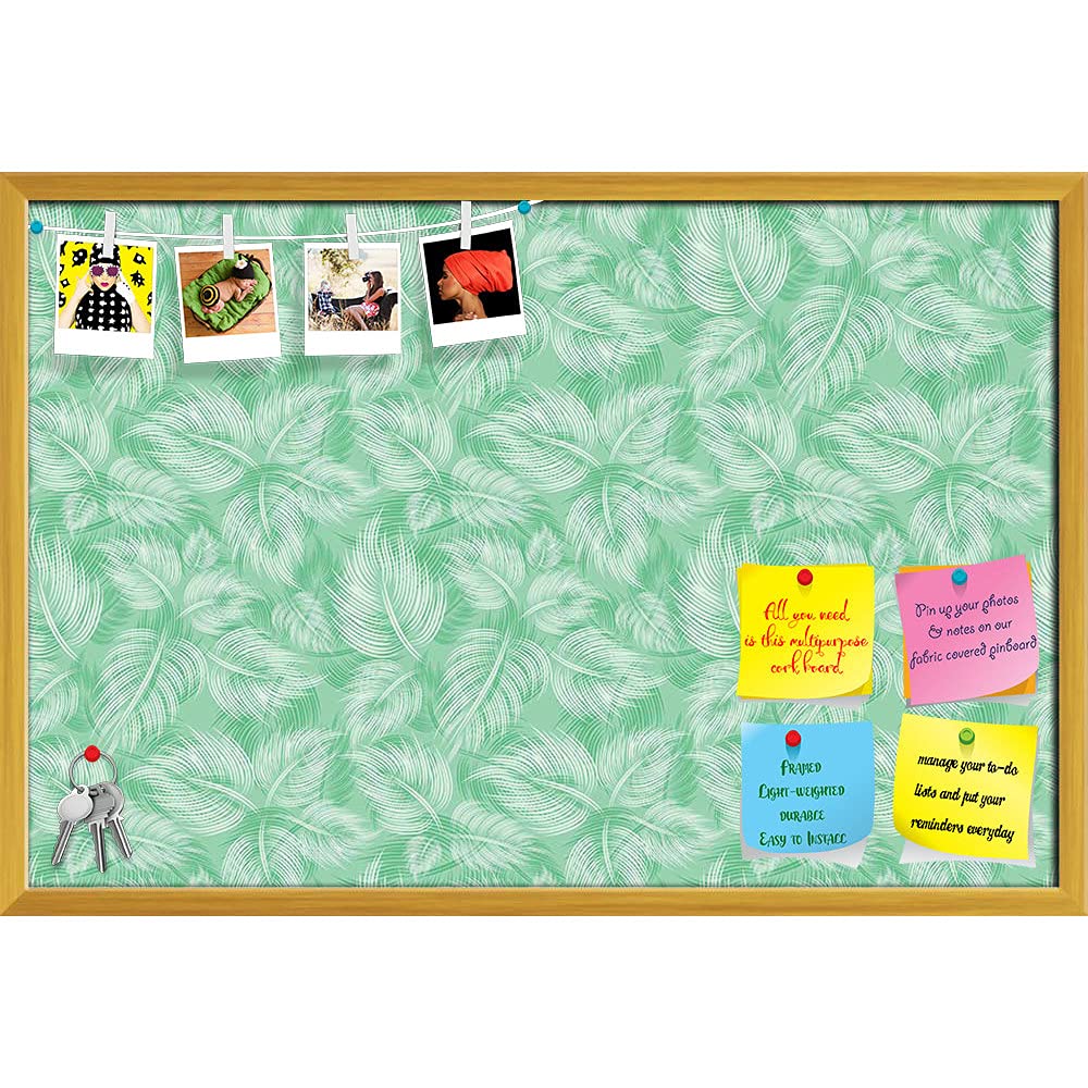 ArtzFolio Spring Leaves Bulletin Board Notice Pin Board | Vision Soft ...