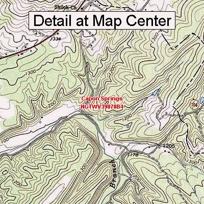 Amazon.com : USGS Topographic Quadrangle Map - Capon Springs, West ...