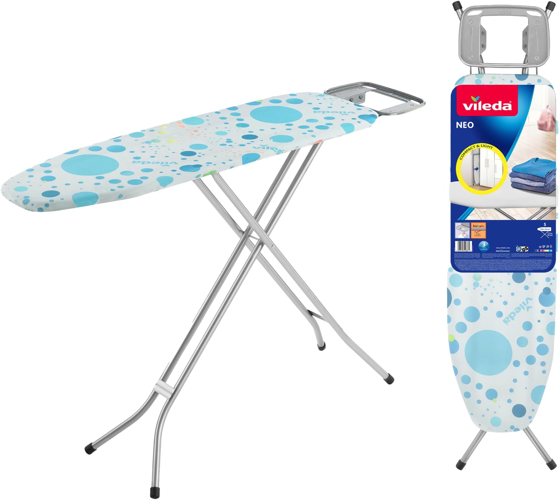 Vileda 173696 Bravo Ironing Board, Blue : Amazon.co.uk: Home & Kitchen