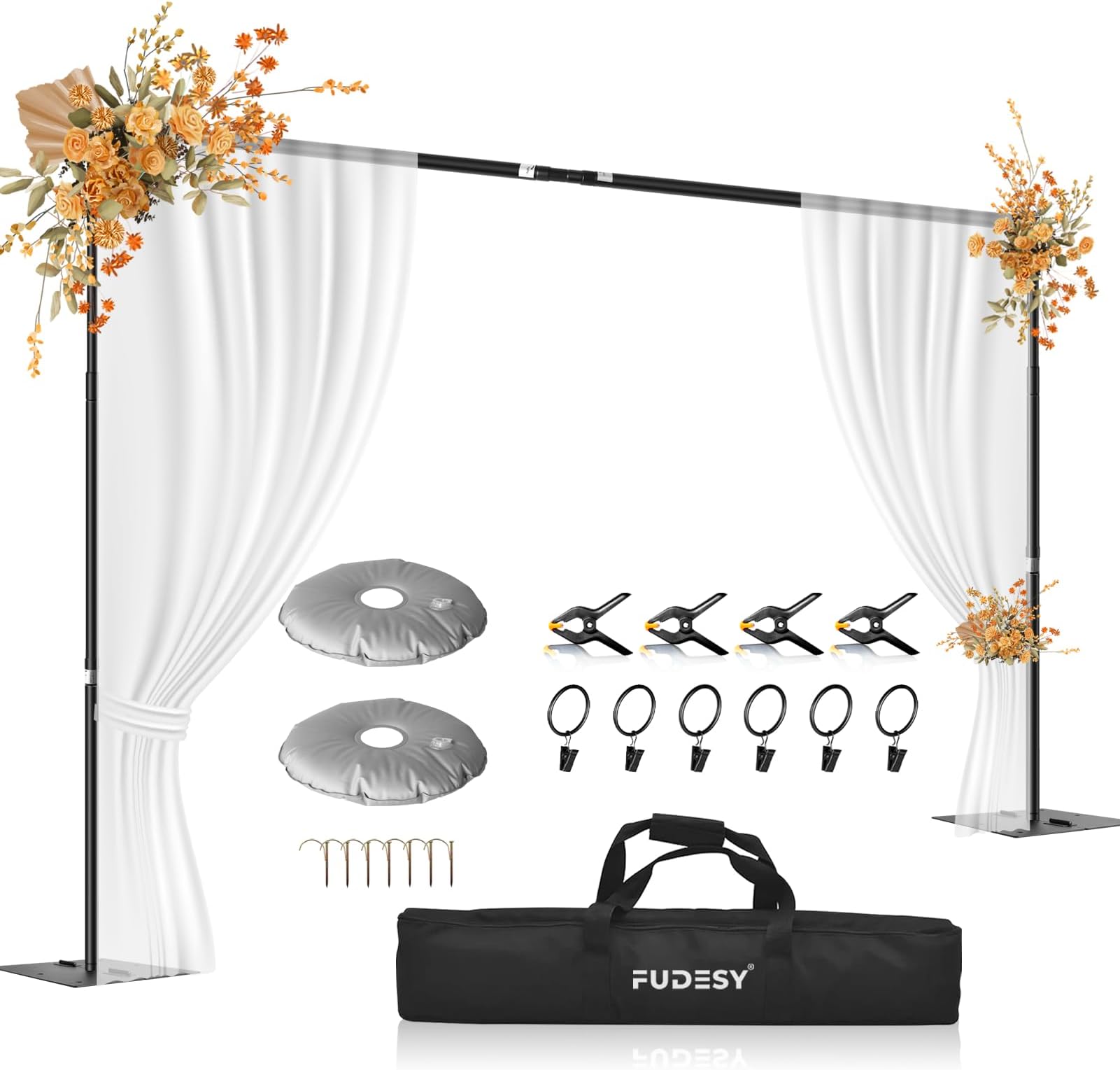 Amazon.com : Versatile Heavy Duty Backdrop Stand, with Wheels, 10 * 7ft ...