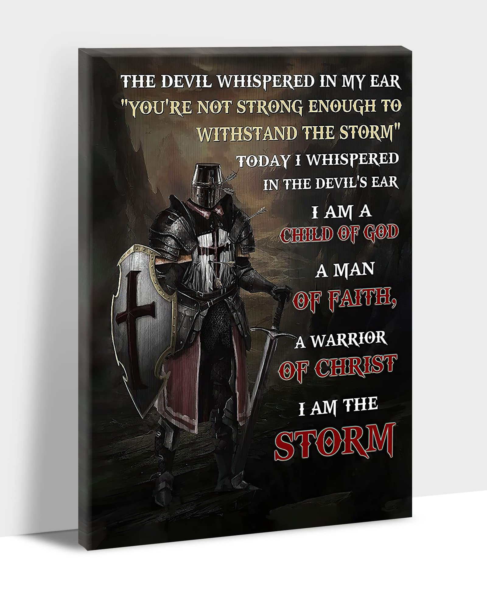 Amazon.com: Armor Of God Wall Art - Warrior Western Christian Canvas ...