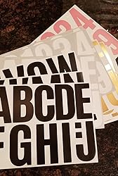 Amazon.com: 460 PCS 42 Sheets Large Gold Letter Stickers 4 Inch ...