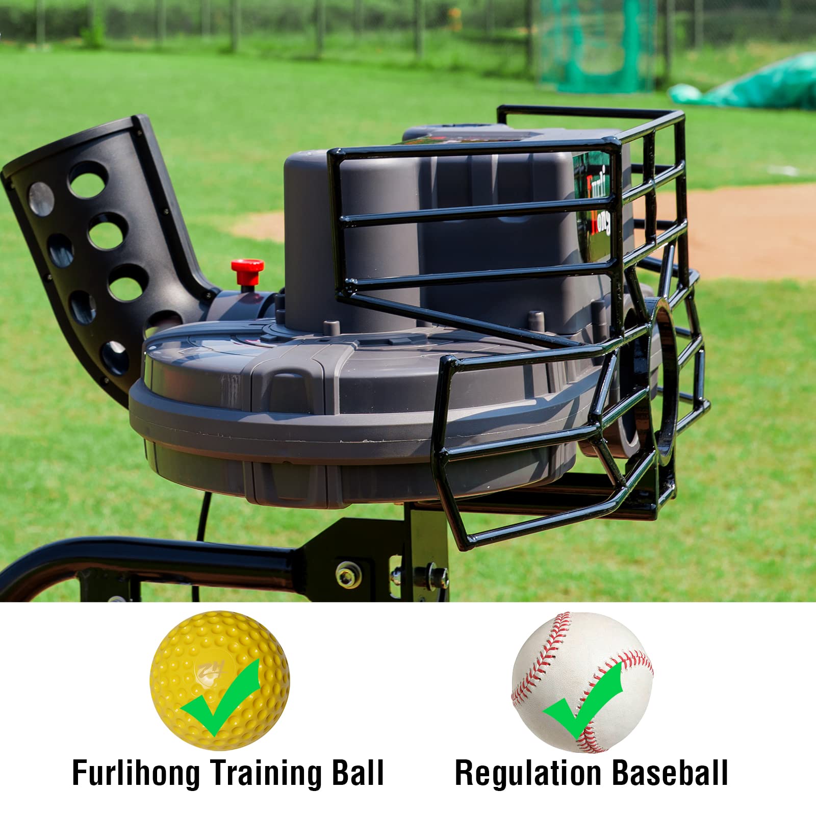Snapklik.com : Furlihong 777BH Dual-Wheel Baseball Pitching Machine ...
