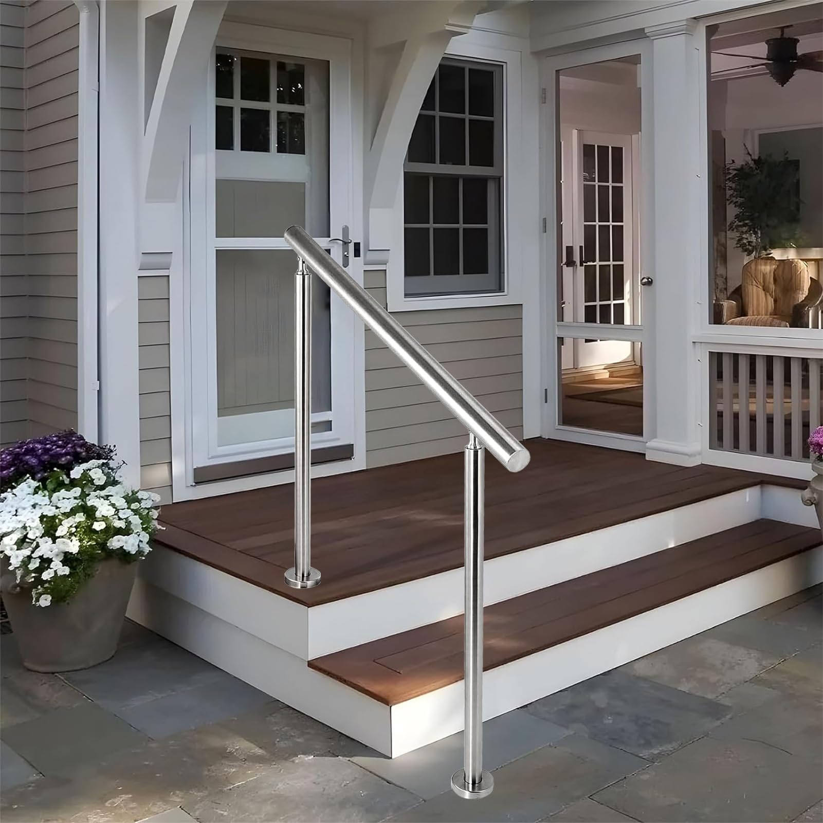 Exterior Porch Step Railings 21 Deck Steps Ideas For A Picture Perfect