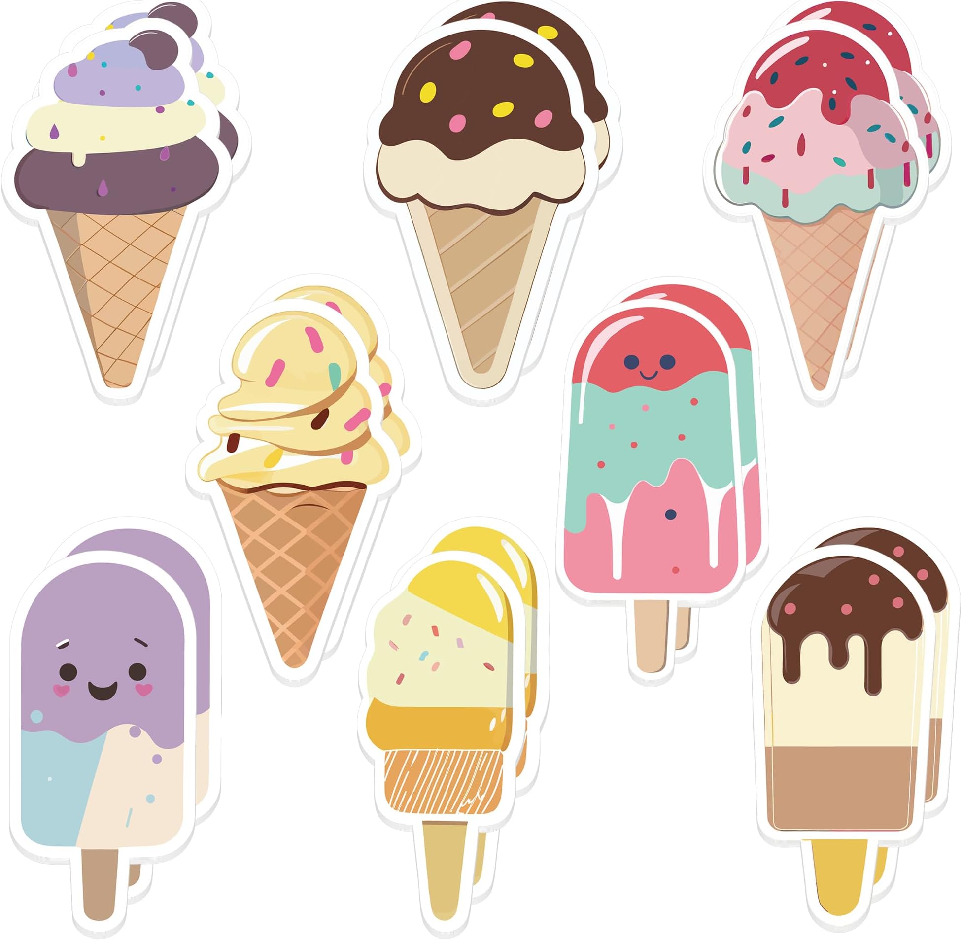 Amazon.com : 16-Pack Ice Cream Sticky Notes, Ice Cream Party Favors ...