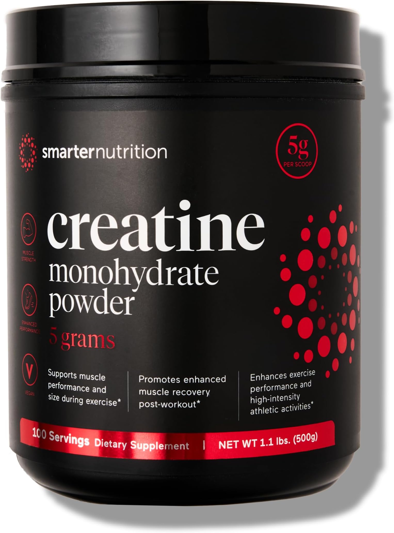 Amazon.com: Smarter Nutrition Creatine Monohydrate Powder 500g, 5000mg ...