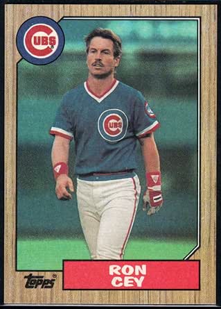 Amazon.com: 1987 Topps Baseball #767 Ron Cey Chicago Cubs Official MLB ...