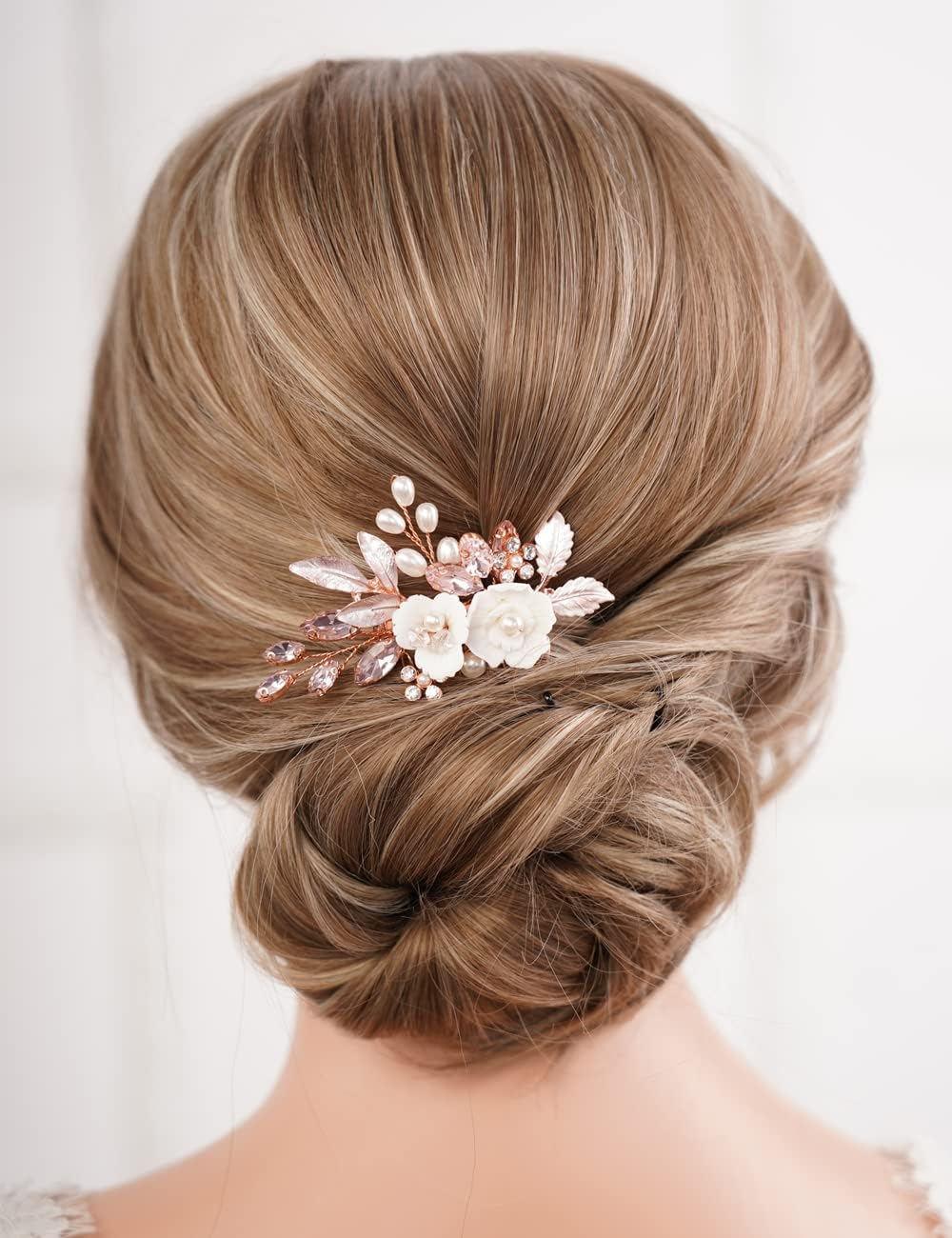 Amazon.com : Missgrace Bridal Hair Accessories: Crystal Pearl Leaf ...