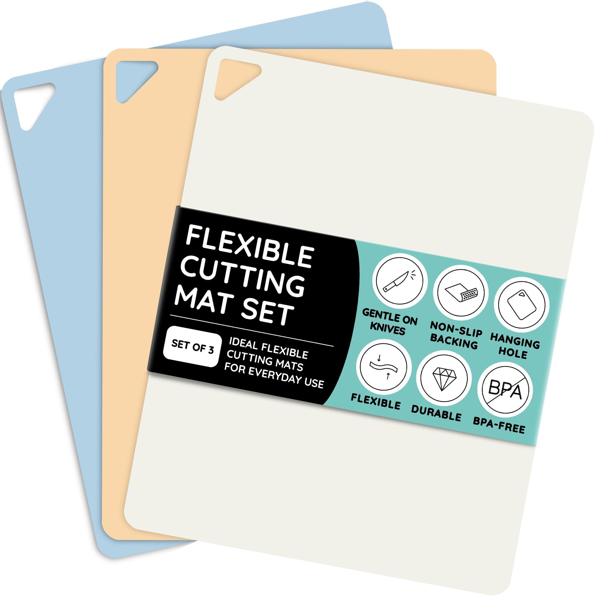 Amazon.com: Tovolo Large Flexible Cutting Board Mats For Slicing ...