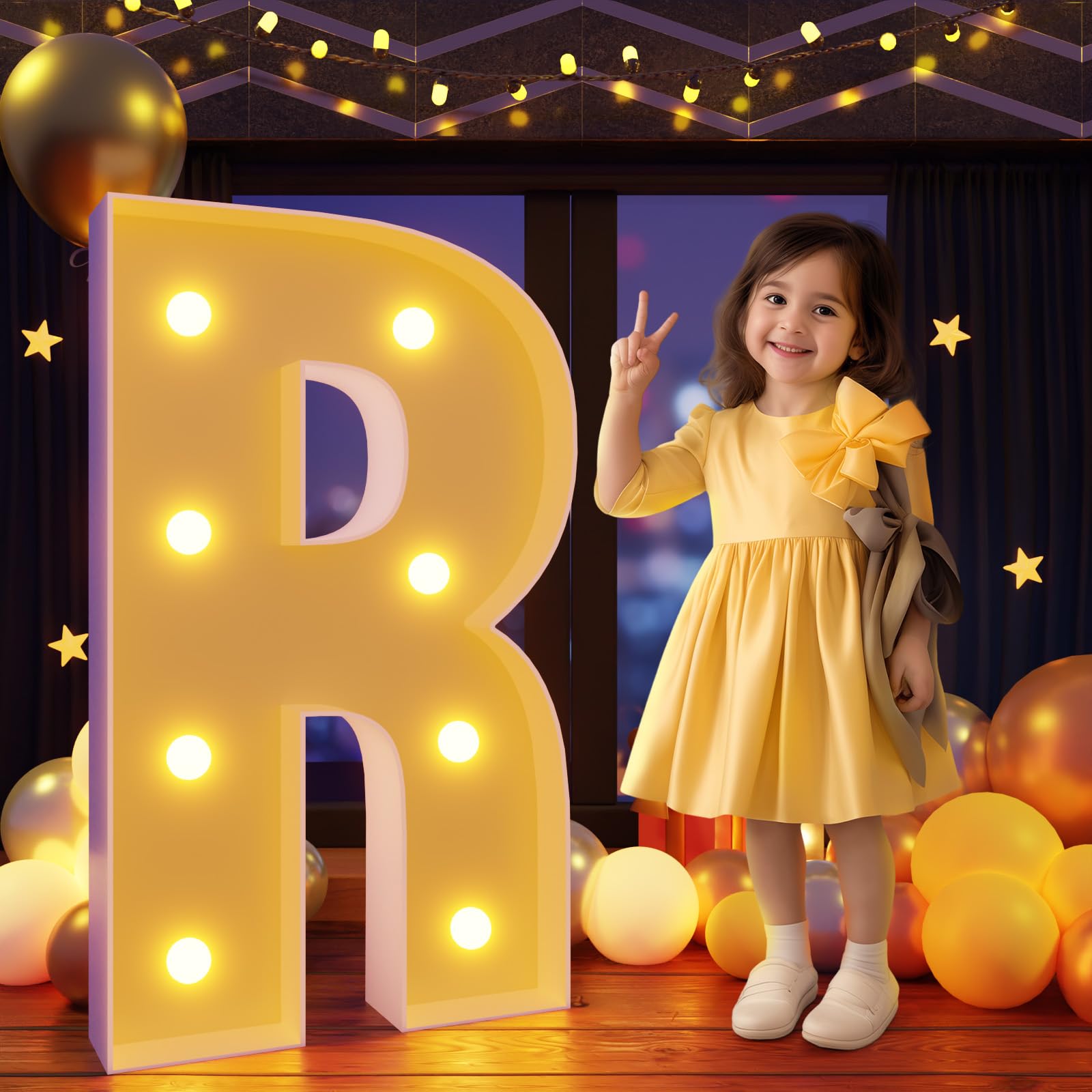 Amazon.com: imprsv 3FT Marquee Light Up Letters R, Large Light Up ...