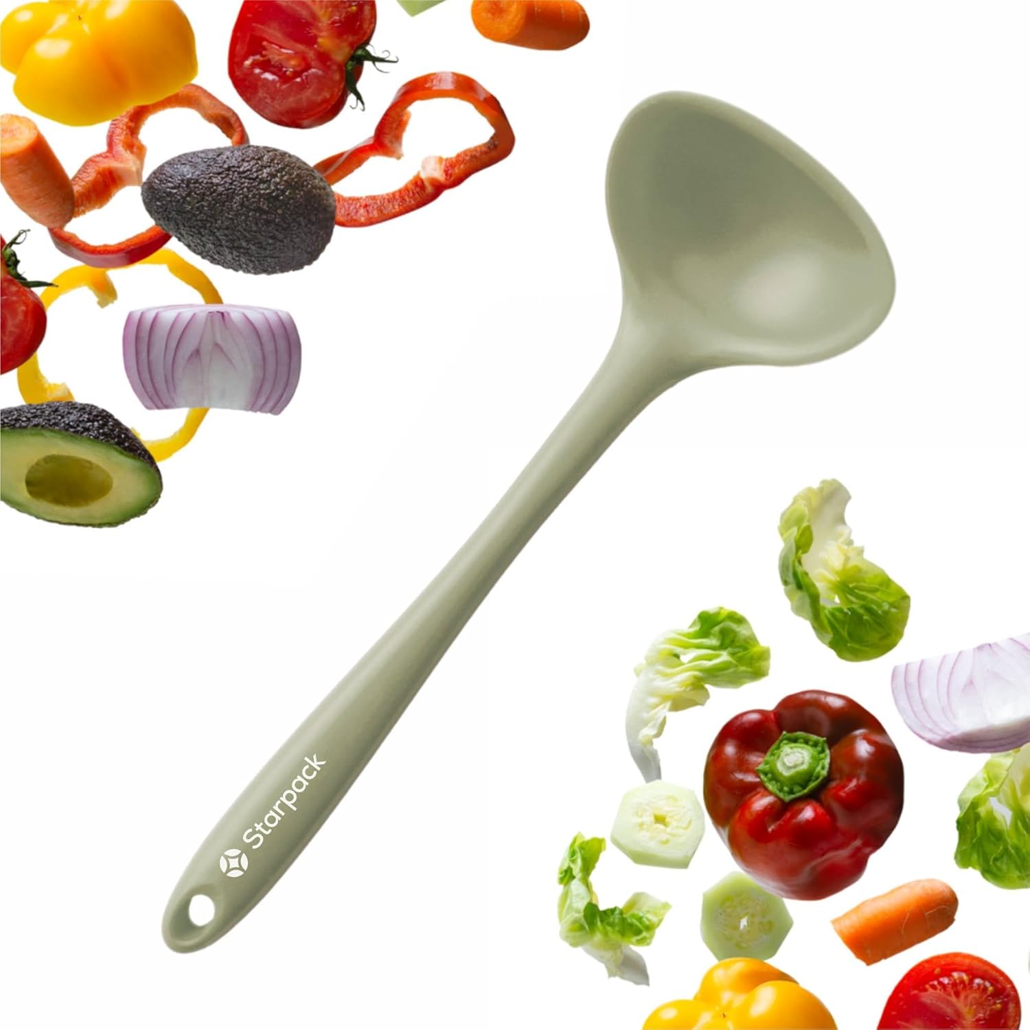 Amazon.com: Starpack 'Ladle of Love' Premium Silicone Ladle - High Heat ...