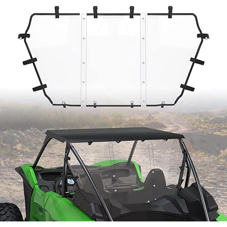 Amazon.com: A & UTV PRO Rear Windshield for Kawasaki Teryx KRX 1000 ...