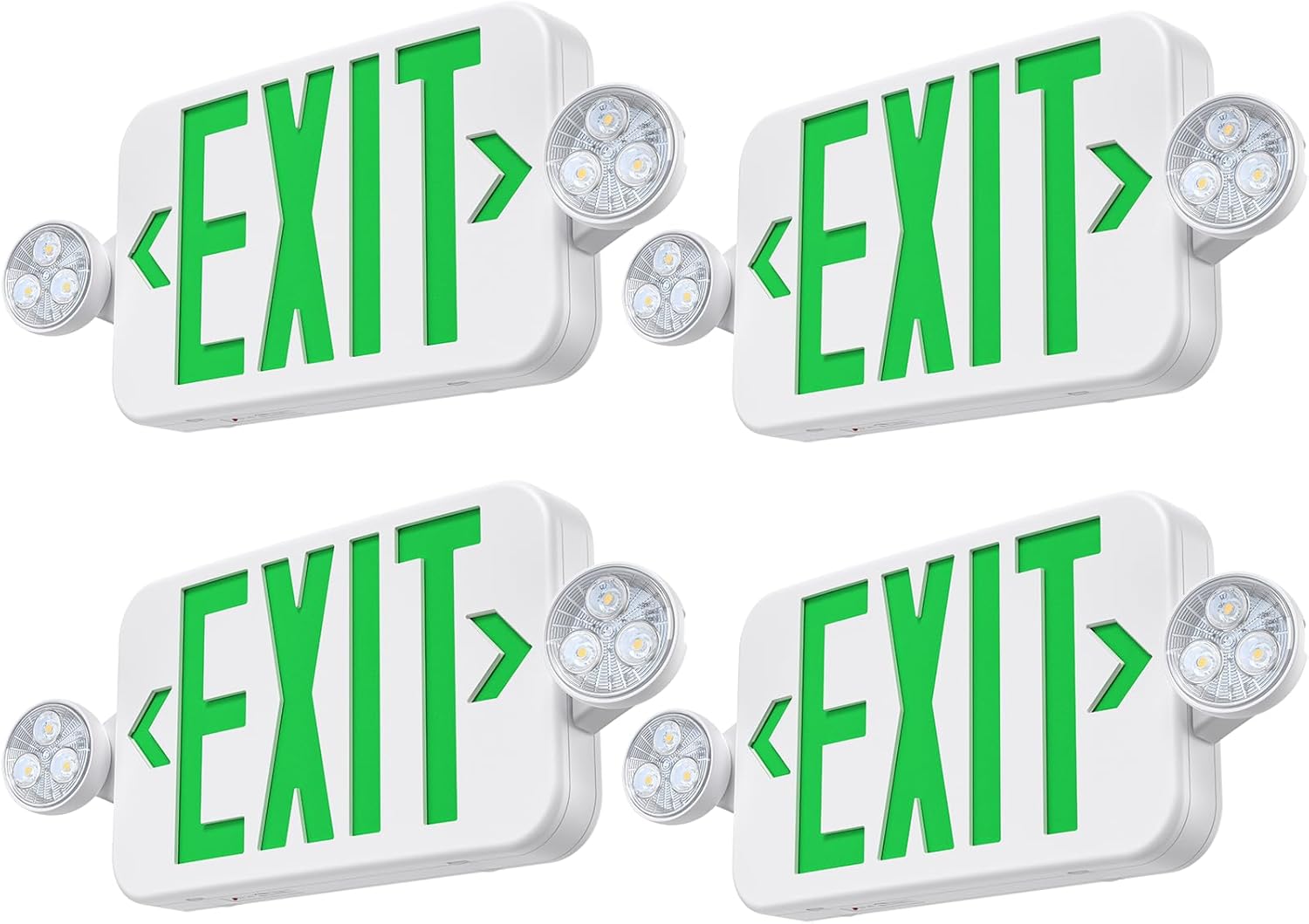 Emergency Exit Sign Lights Combo with Battery Backup, Double Sided ...