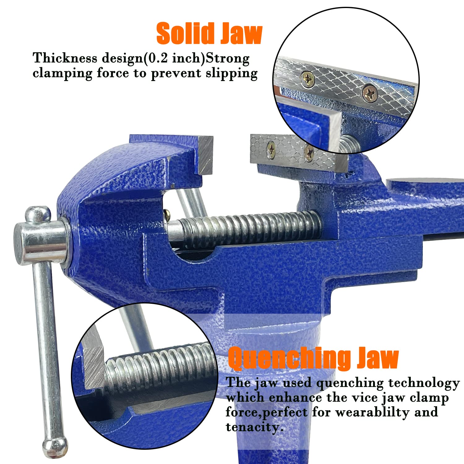 Snapklik.com : Sutekus Home Vise Clamp-On Vise Heavy Duty Bench Vise ...