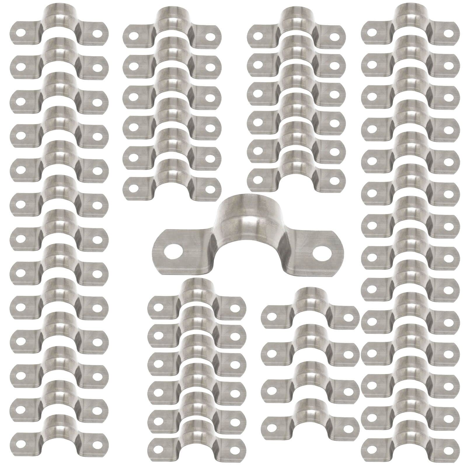 GDFYMI 50Pcs M14 Two Hole Strap Pipe Strap Clamp, Conduit Clamp, Pipe ...