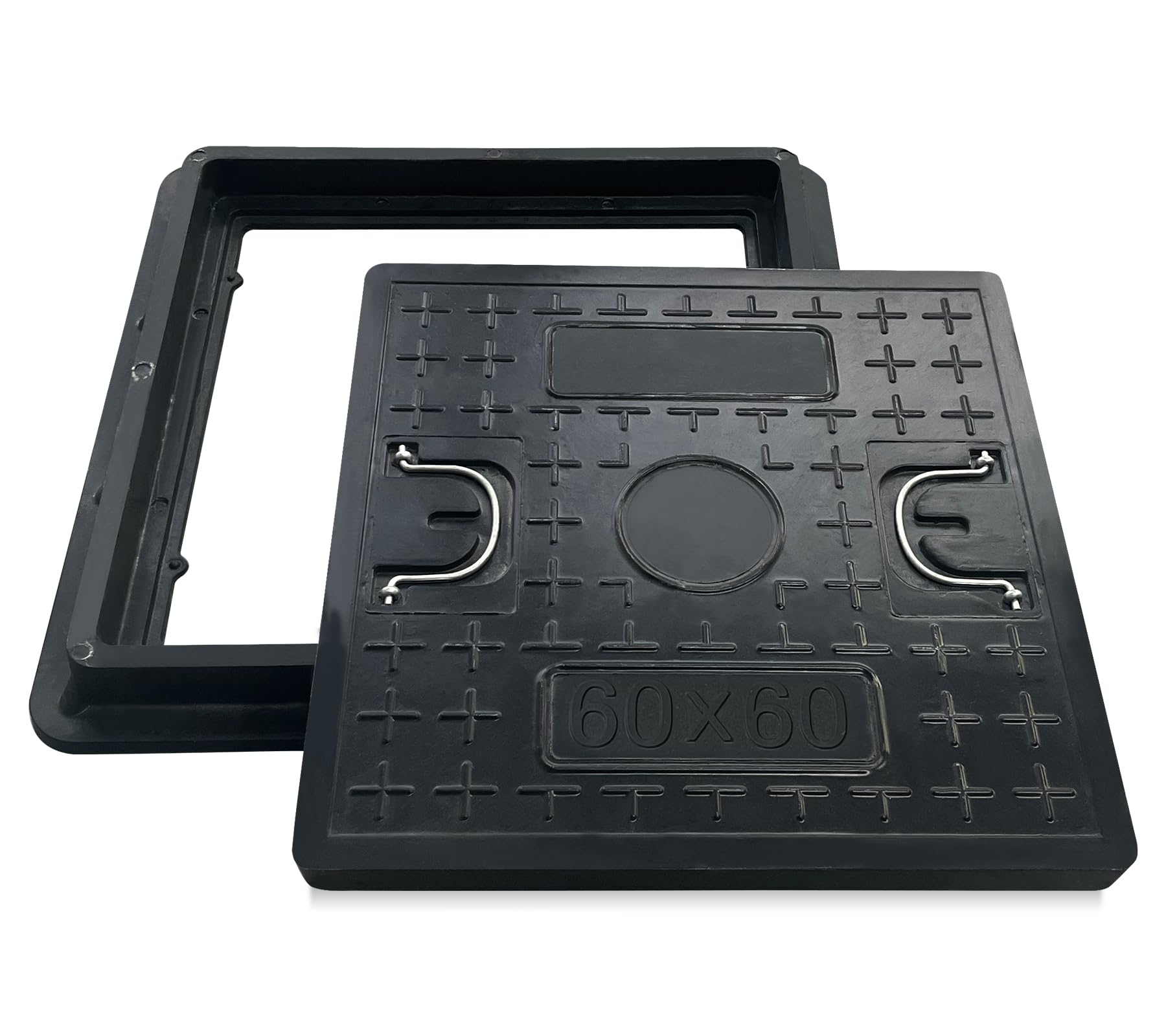 Buy Solid Manhole Cover and Frame 24x24in, Square Fiberglass Septic ...