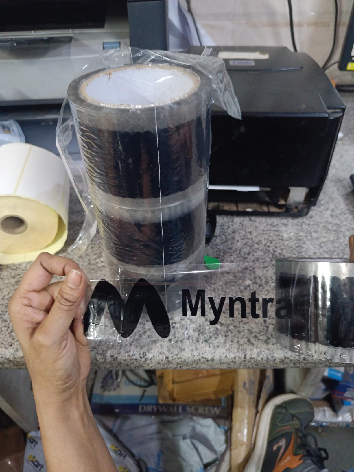 JPPL Myntra Packaging Tape | 65 meter X 72mm / 3inch | Very strong ...