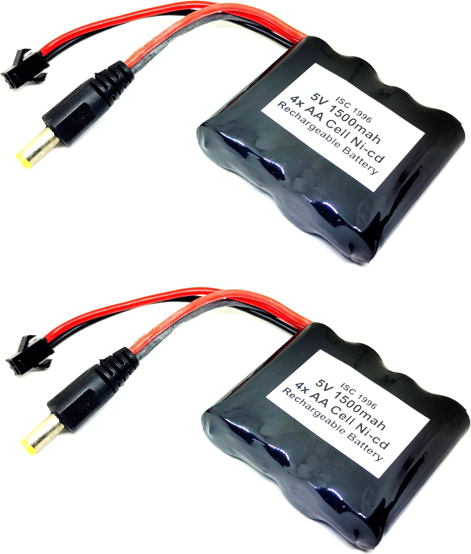 INVENTO 2Pcs 5V 1500mAh Ni-cd 1.2V x 4 AA Cell Rechargeable Battery ...
