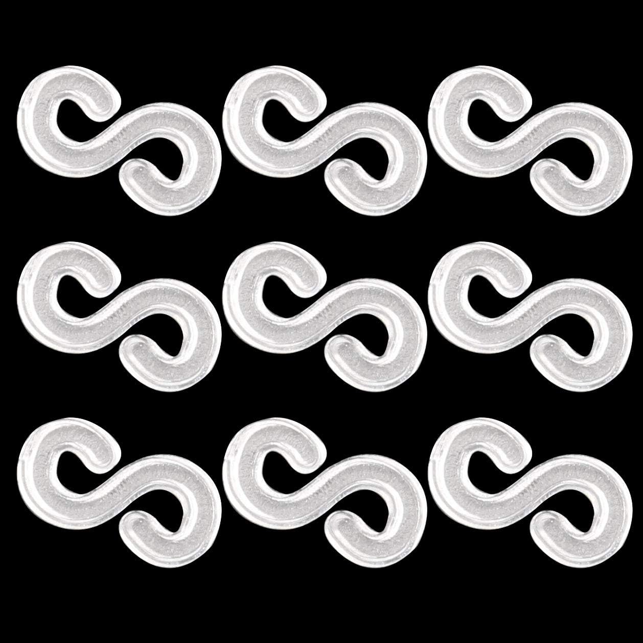 Amazon.com: Tegg Loom Band Clips 200 PCS Clear Plastic S Clips Rubber ...