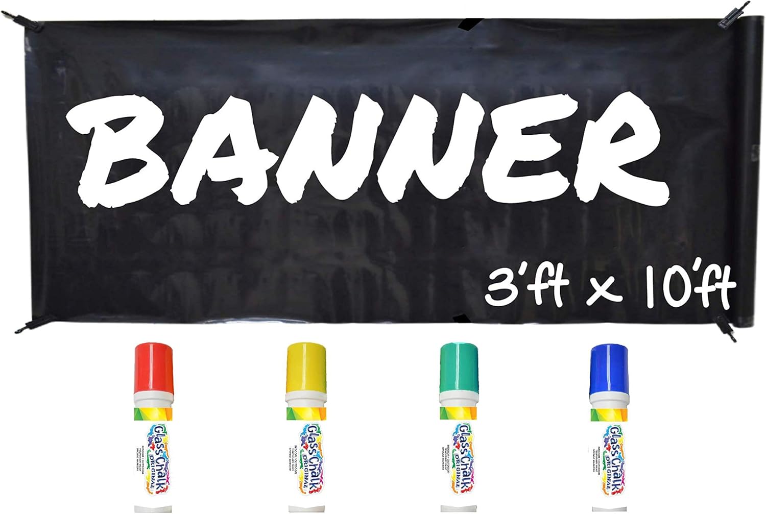 Amazon.com: Chalk Markers WHATUP Banner Kit by Glass Chalk - 1 black ...