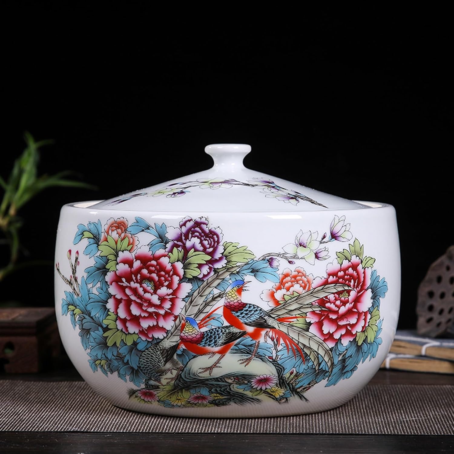 Amazon.com: Ceramic Rice Jar Rice Storage Containers Household Ceramic ...