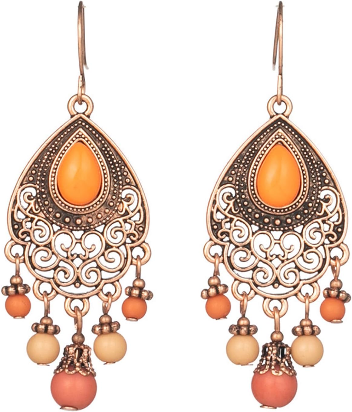 Amazon.com: Boho Earrings for Women Beaded Tassel Earrings Vintage Ethnic Dangle Earrings ...