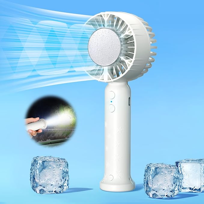 Amazon.com: WHOLEV Portable Handheld Fan with Refrigeration Mode, 3 ...