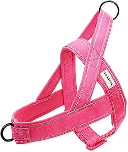 Amazon | LaLUCA GOODS 犬 ハーネス 中型犬 大型犬 抜けにくい 丈夫 天然素材 ピンク S | LaLUCA GOODS | ハーネス 通販