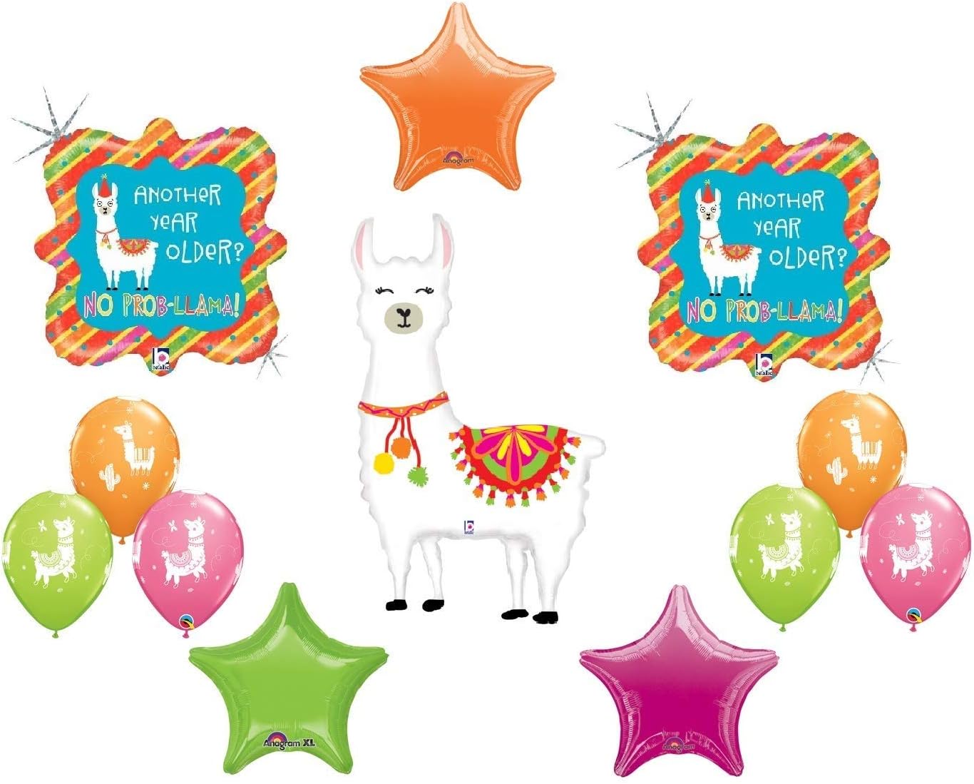 Amazon.com: Llama Alpaca Selfie Happy Birthday Party No Prob-Llama ...