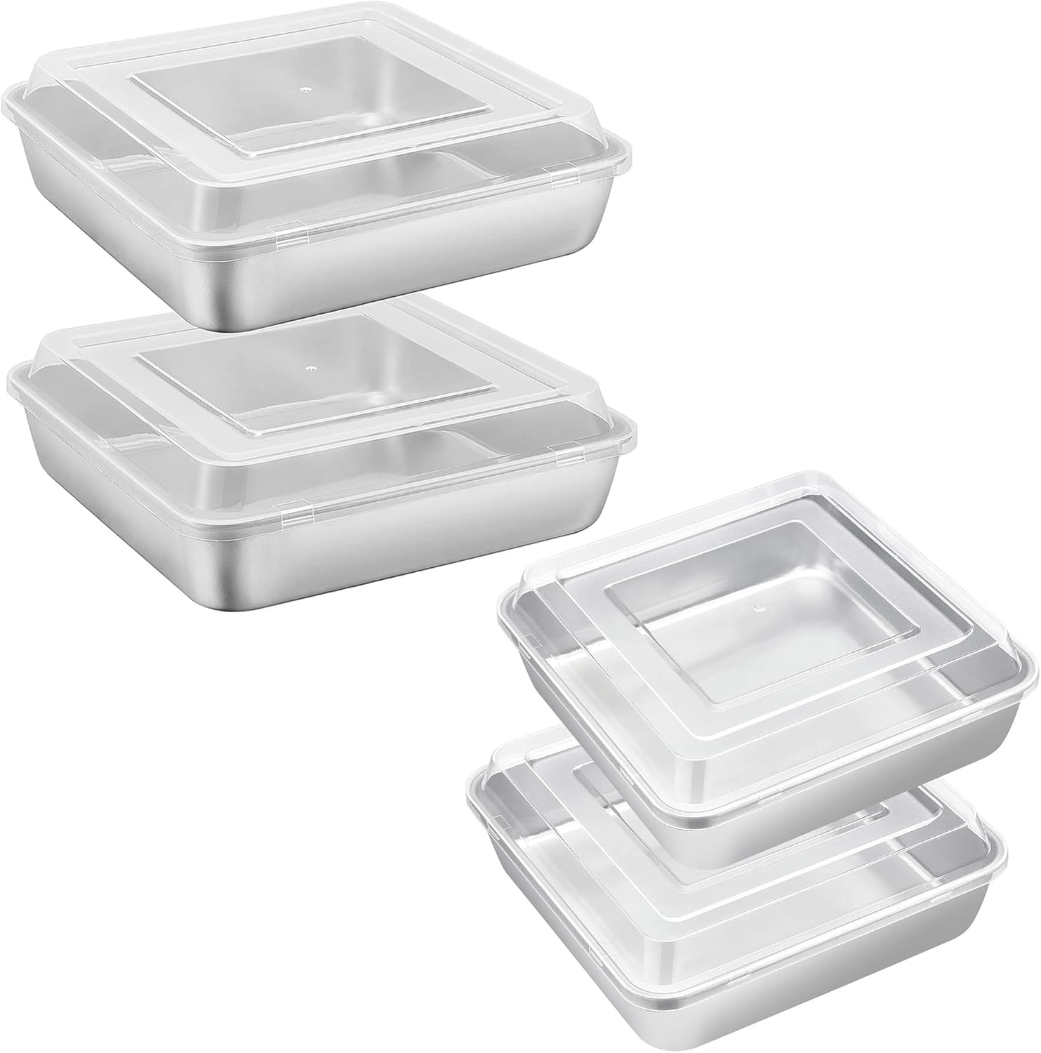 Amazon.com: E-far 8x8-Inch Baking Pan with lid and 9x9-Inch Square Cake ...