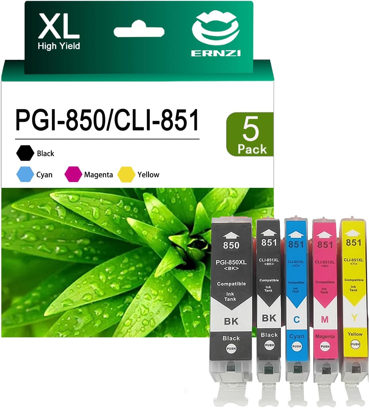 Amazon.com: Replacement PGI-850 Ink Cartridge Compatible for Canon PGI-850 CLI-851 Ink ...