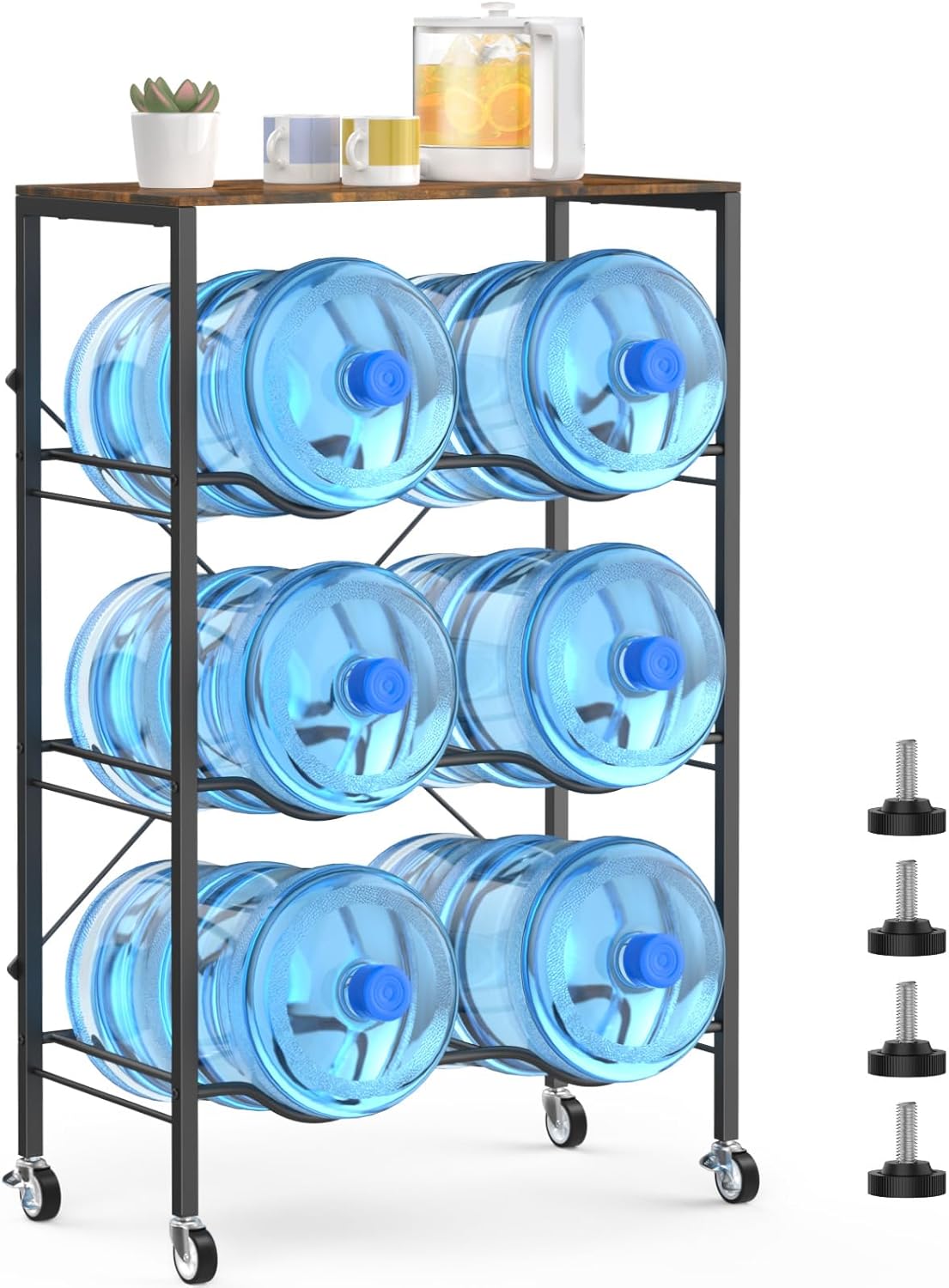 Amazon.com: Housolution 3 Tier 5 Gallon Water Jug Holder 6-Tray Water ...