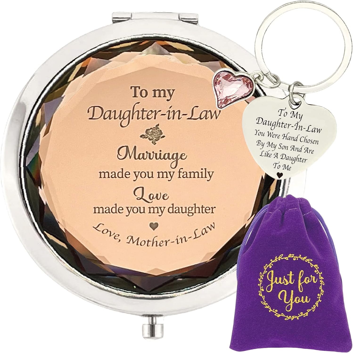 Amazon.com: MALLAbyLAMMA to My Daughter-in-Law Gifts: Compact Mirror ...