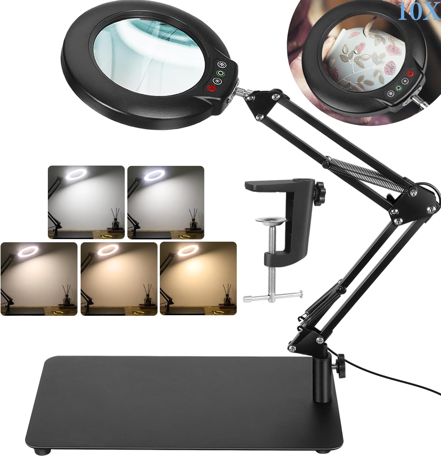 Amazon.com: V-LIGHT Full Spectrum Natural Daylight Effect Magnifier ...