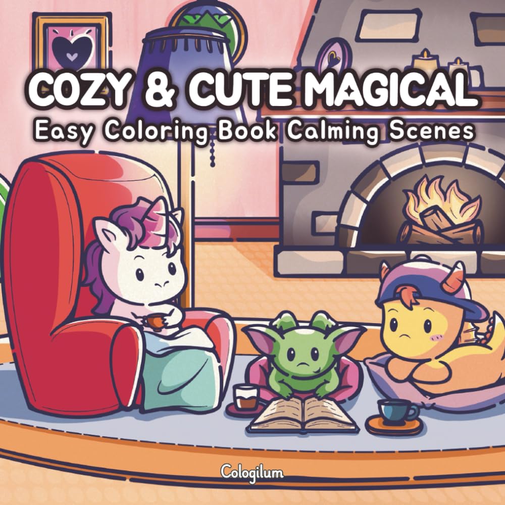 Amazon.com: Cozy & Cute Magical: Easy Coloring Book for Adults and ...