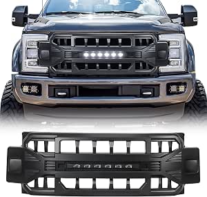 MEGAIE Front Grill Compatible with 2017-2019 F250 F350 F450 Super Duty ...