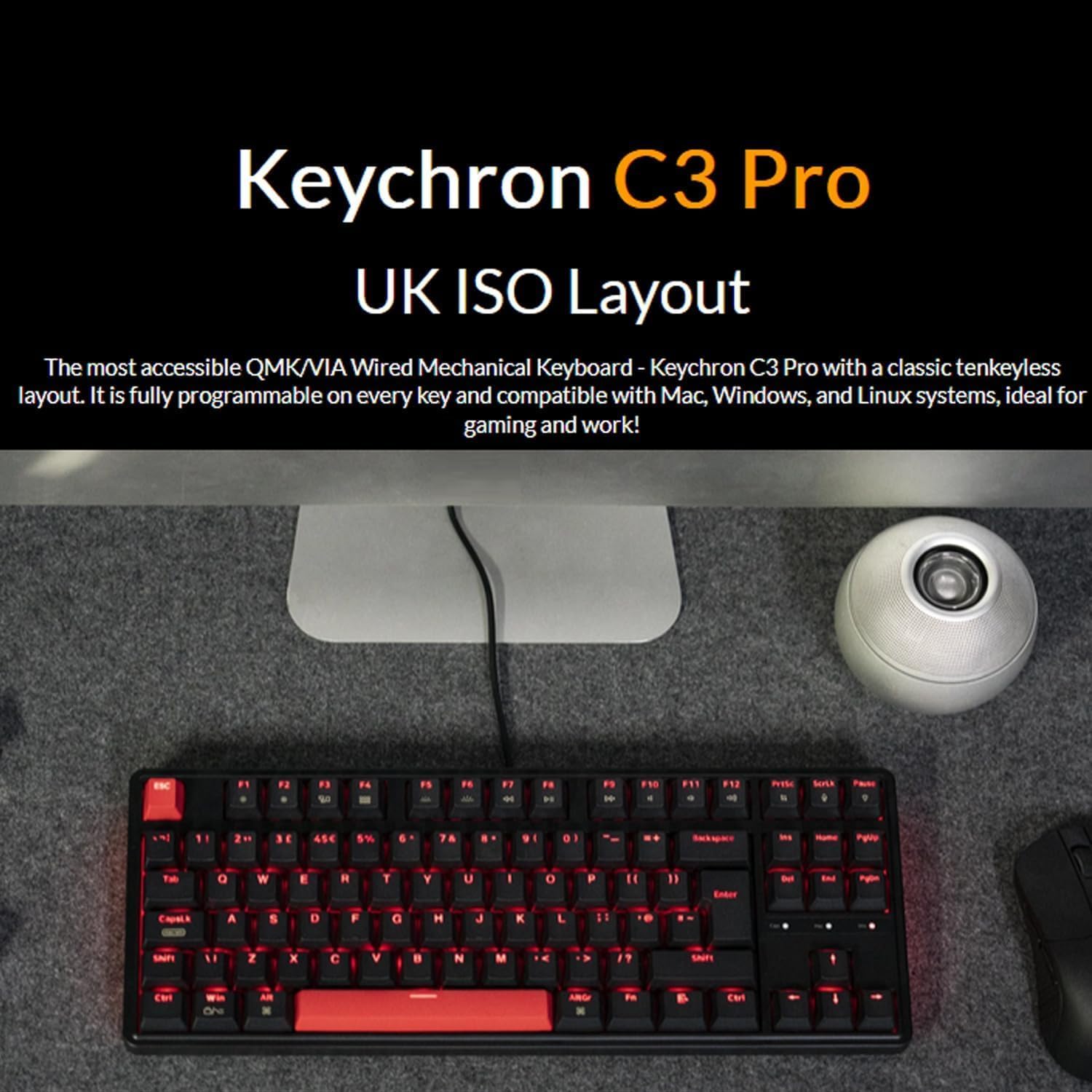 Keychron C3 Pro Custom Gaming Keyboard ISO UK Sri Lanka | Ubuy