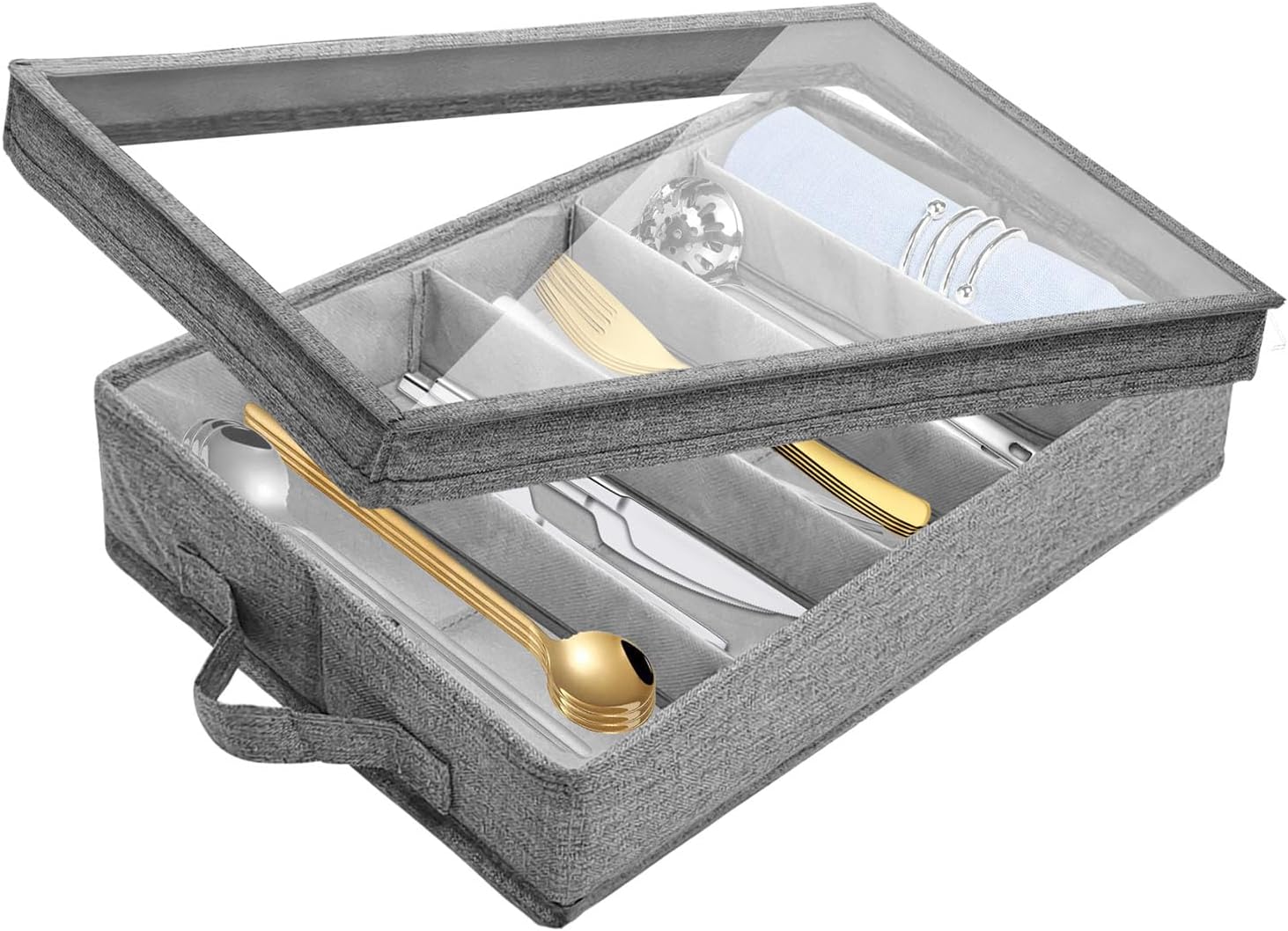 Amazon.com - BOHEMIABY Silverware Storage Box, Stackable Flatware ...