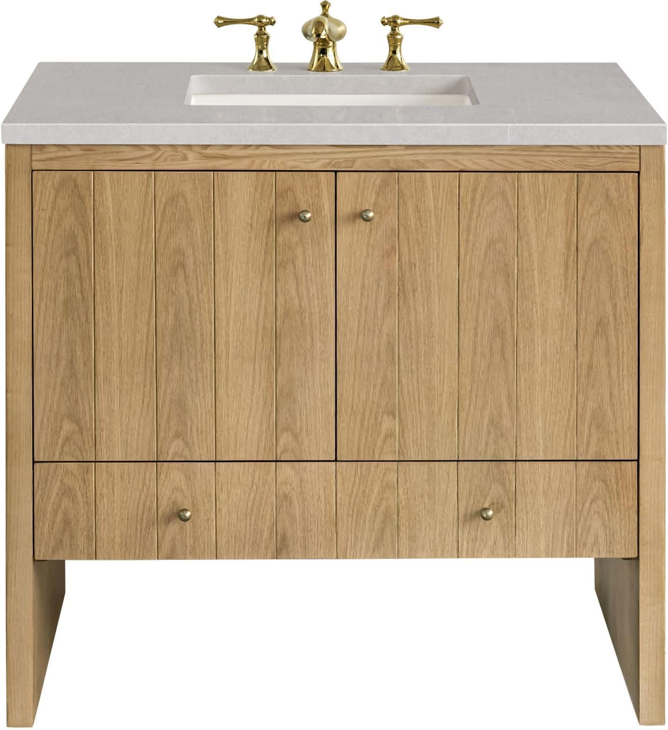 James Martin Vanities 435-V36-3ESR Hudson 36" Single Basin Ash Wood ...