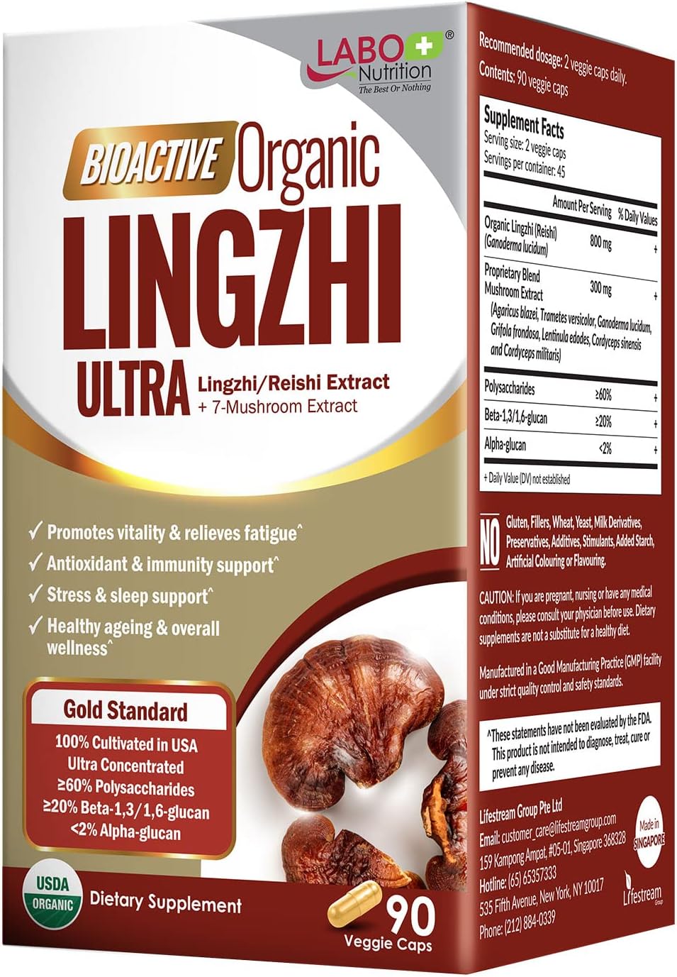 Amazon.com: Ganoderma Lucidum (Reishi Mushroom, Ling Zhi) - 99.4% rDNA ...