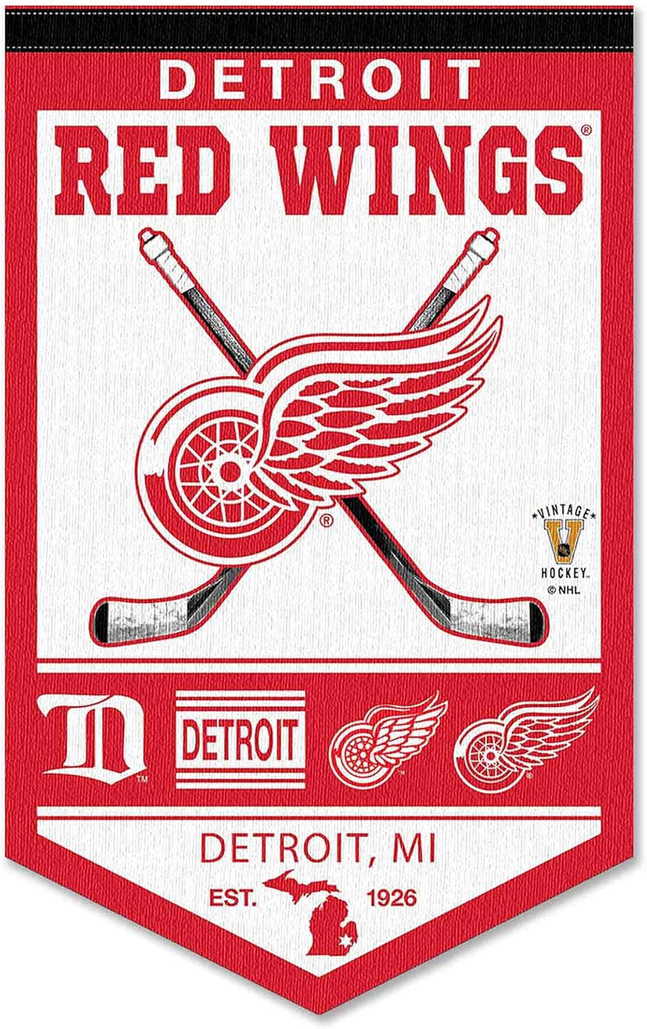 Amazon.com : Detroit Red Wings Heritage History Banner Pennant : Sports ...