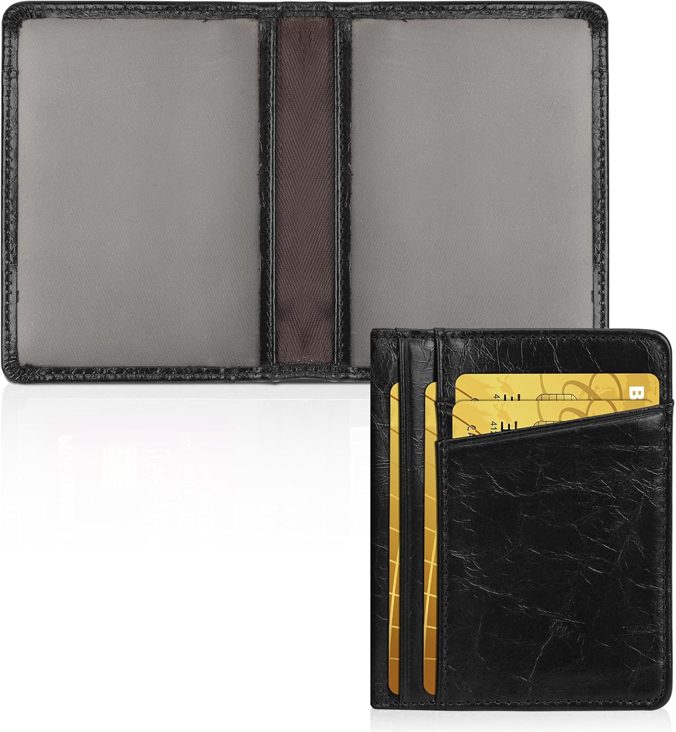 Amazon.com: Unaone Slim Minimalist Wallet - Premium Leather Card Holder ...
