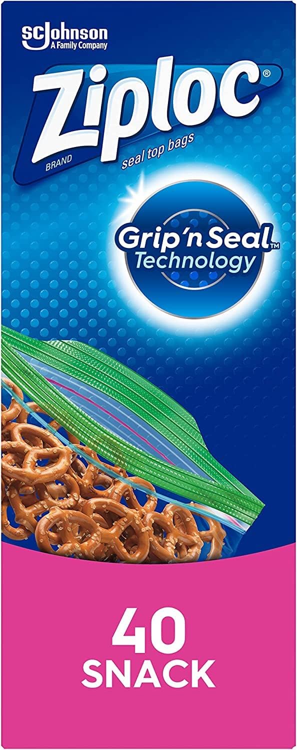Amazon.com: Ziploc Snack Bags, Value Pack, 100-pack : Health & Household