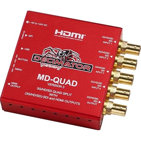 Amazon.com: Decimator DMON-Quad 4-Channel 3G/HD/SD-SDI Quad Split ...
