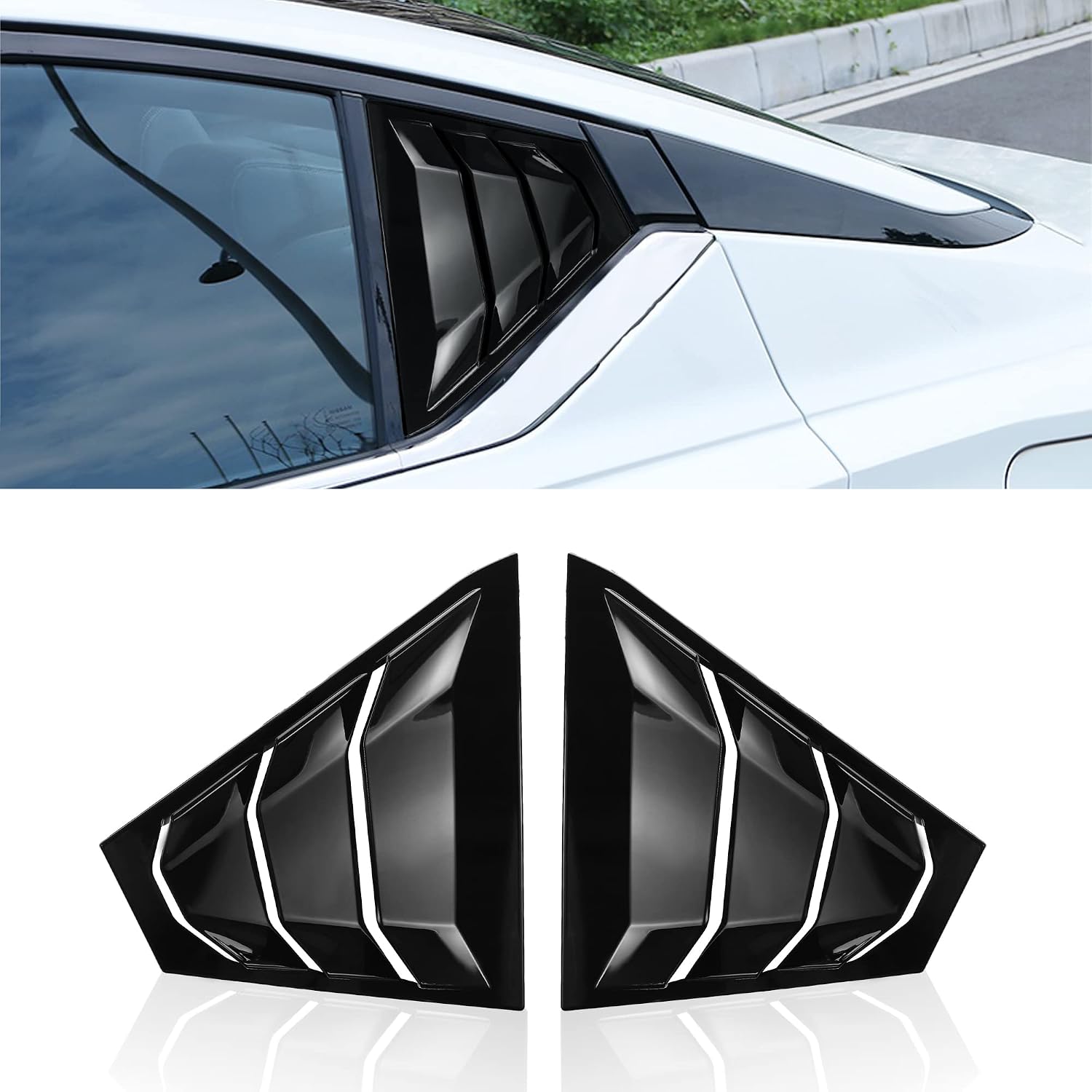 Amazon.com: WINKA Window Louvers Air Vent Scoop Shades Cover Blinds ...