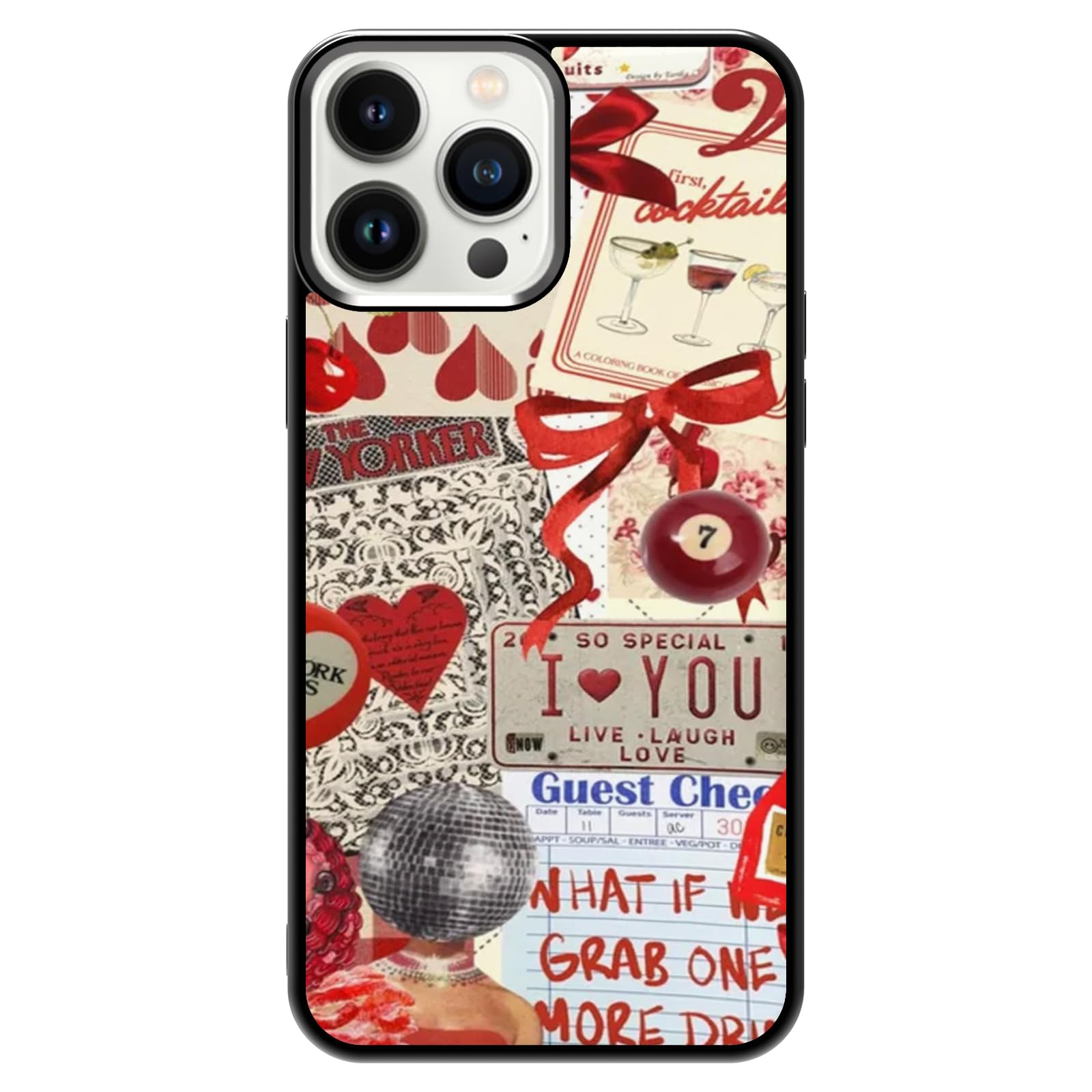 Amazon.com: qizjio Red Vintage Coquette Phone Case Shockproof ...